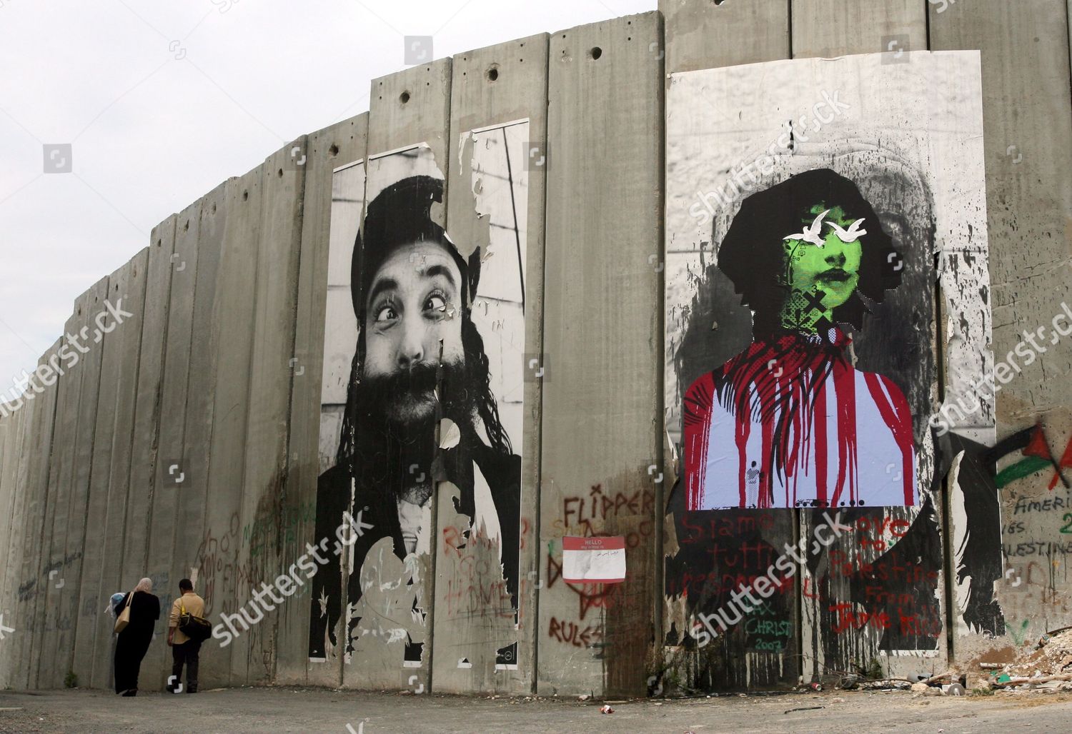 Illusive British Graffiti Artist Named Banksy Editorial Stock Photo ...