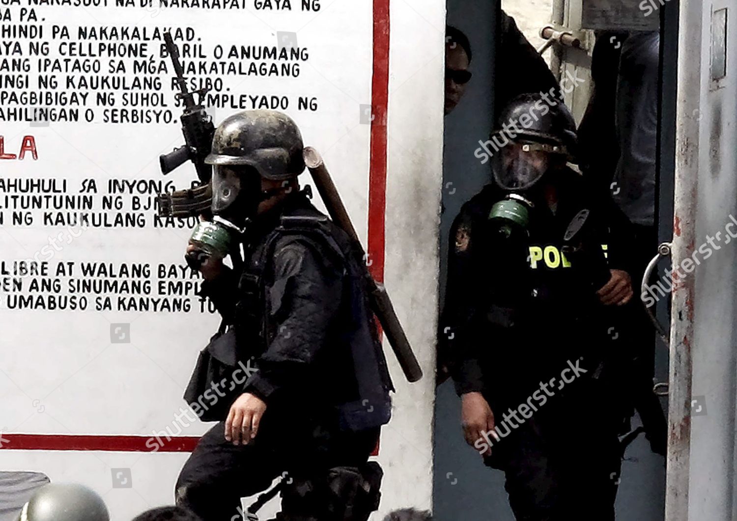 Filipino Elite Police Officers During Firefight Editorial Stock Photo ...