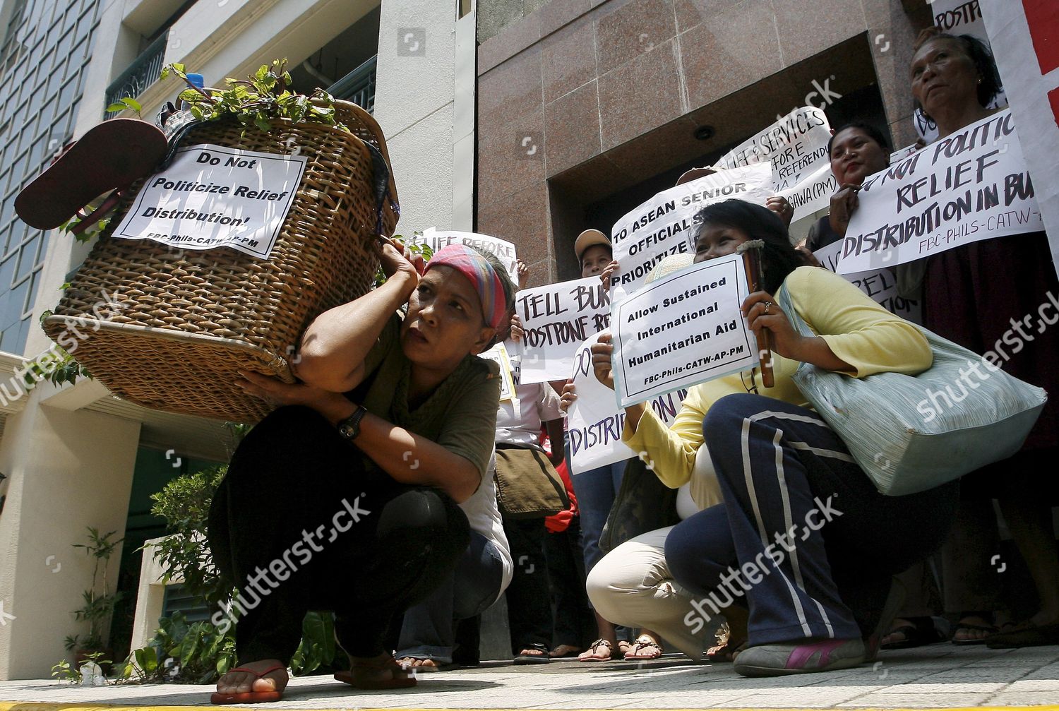 Filipino Protesters Display Their Placards Rally Editorial Stock Photo ...