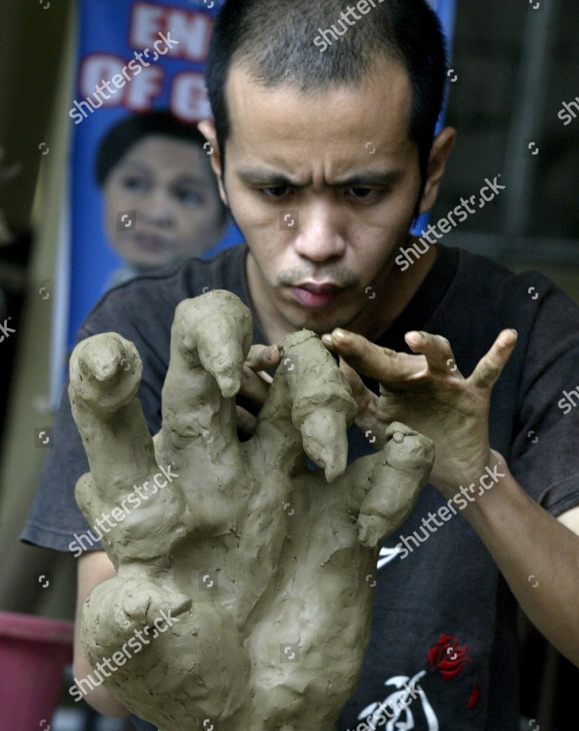Filipino Artist Molds Hand Giant Effigy Editorial Stock Photo - Stock ...