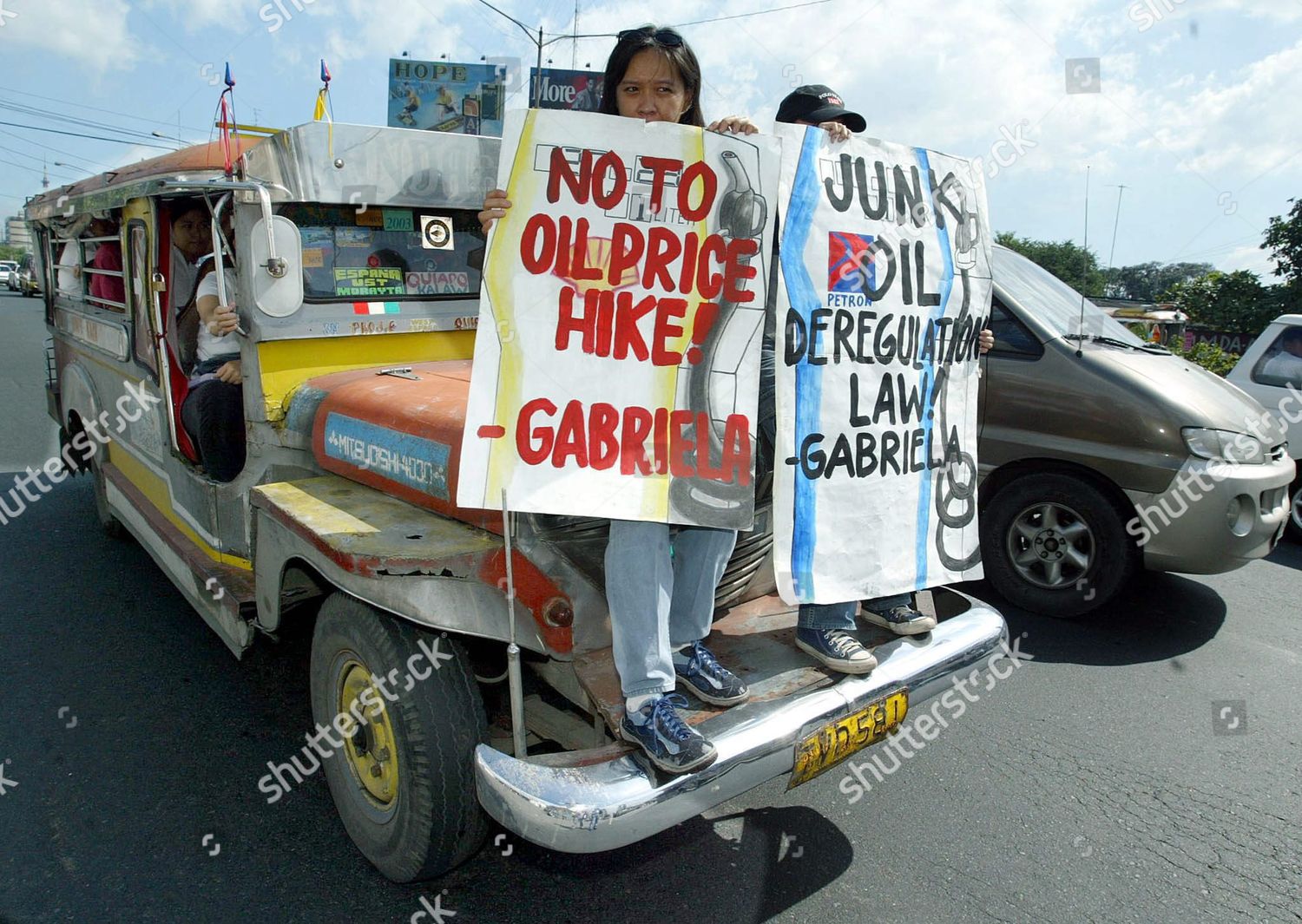 Supporters Filipino Transport Strike Display Their Editorial Stock ...