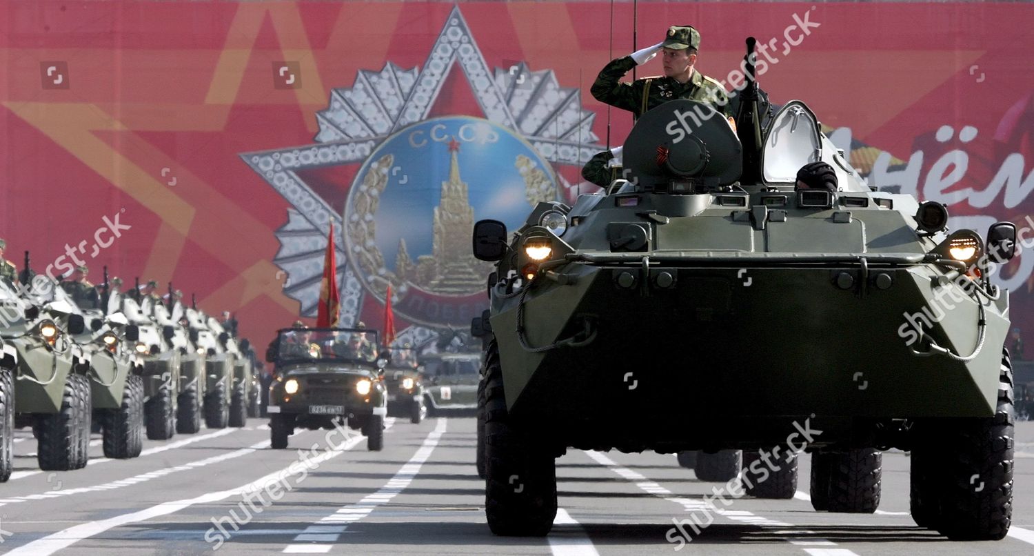 Russian Military Personnel Salute Review Rostrom Editorial Stock Photo ...