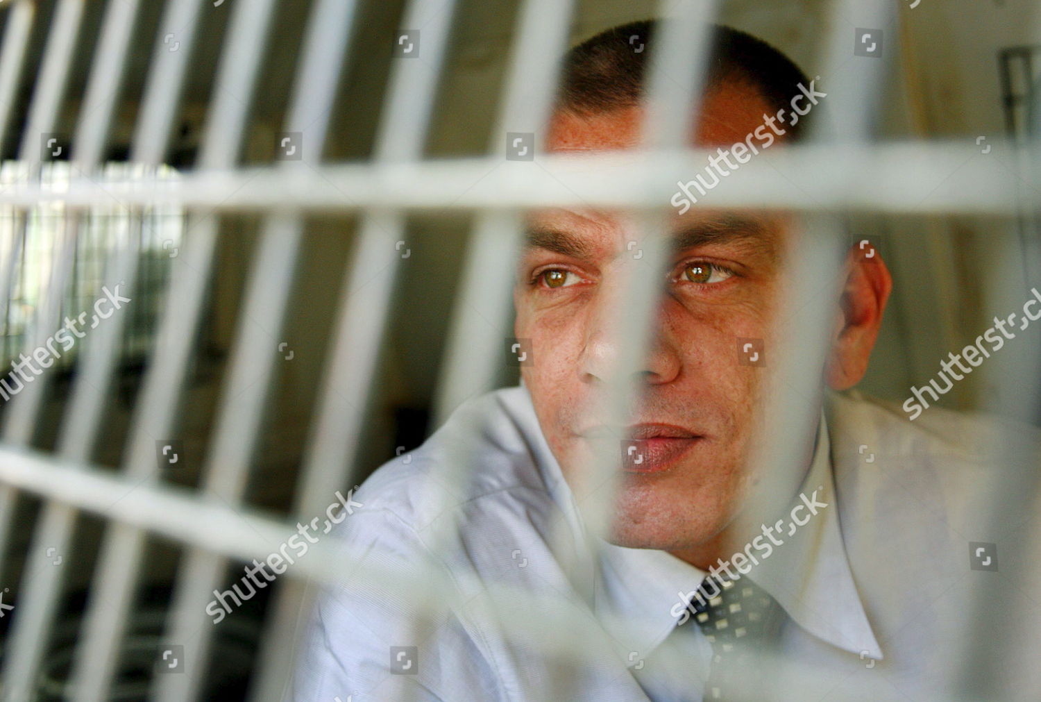 Convictied Murderer Mark Scottcrossley Looks Out Editorial Stock Photo ...