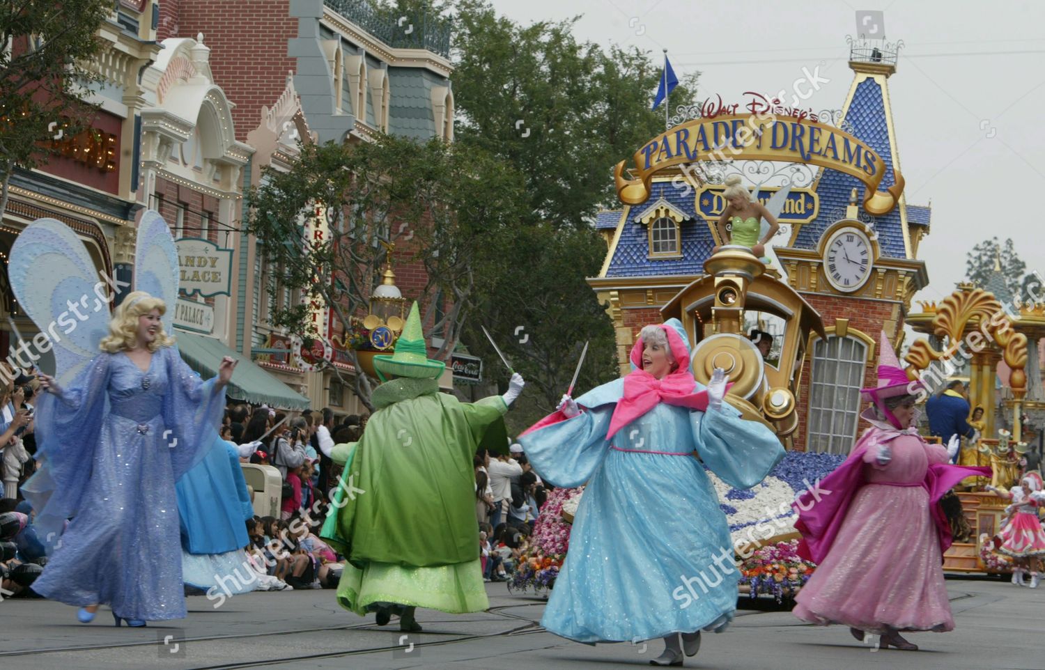 Disney Character Tinkerbell Waves During Parade Editorial Stock Photo ...