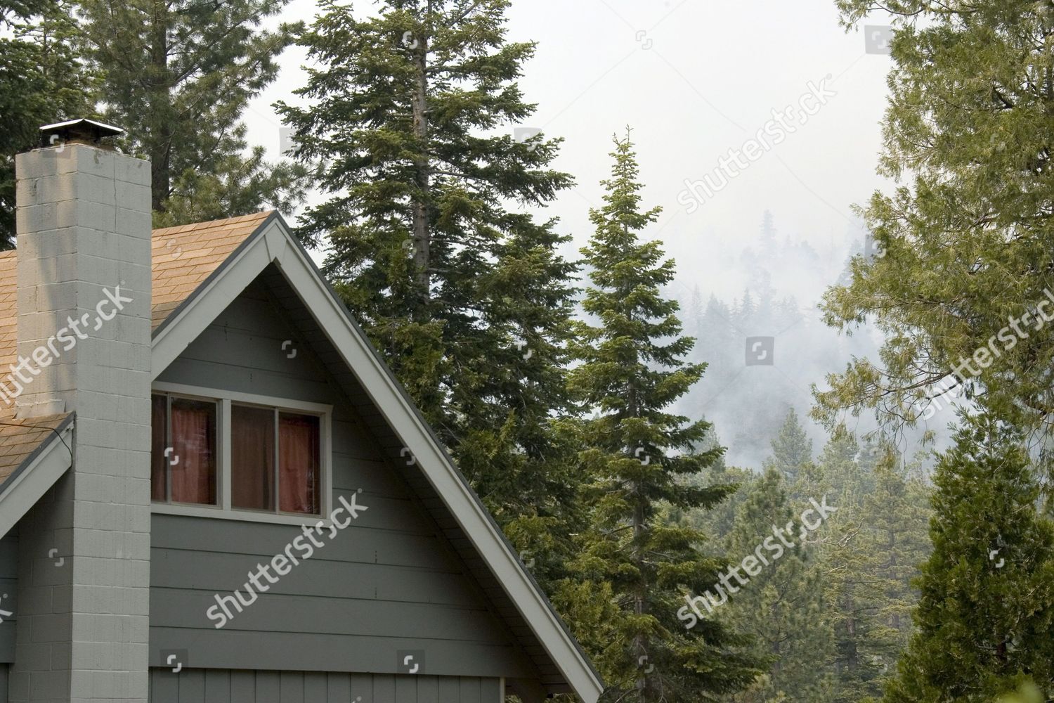 Backfire Burns Distance Homes Threatened By Editorial Stock Photo ...