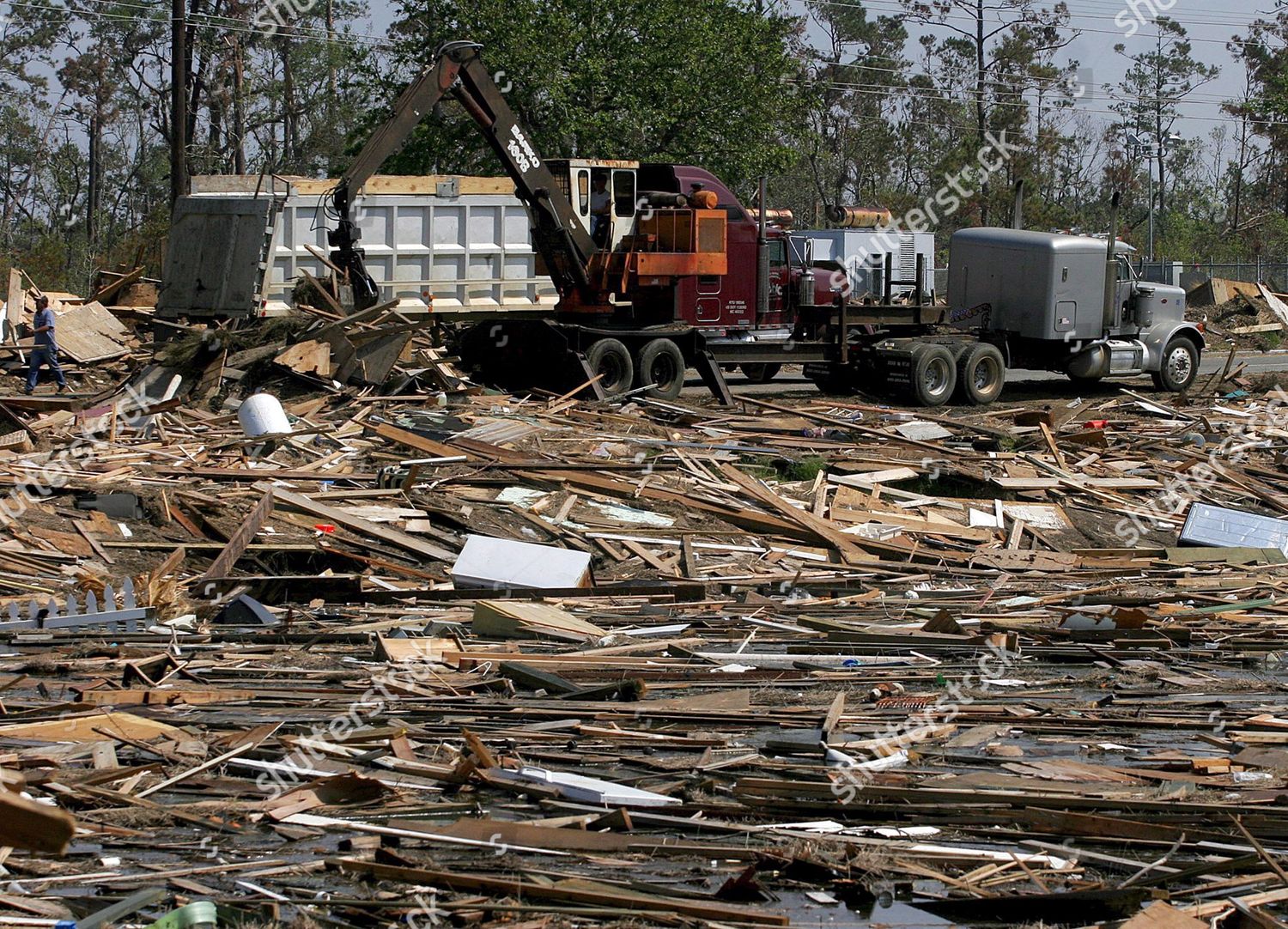 Crews Work Remove Debris Near Lake Editorial Stock Photo - Stock Image ... Crews Work Remove Debris Near Lake Editorial Stock Photo - Stock Image ...