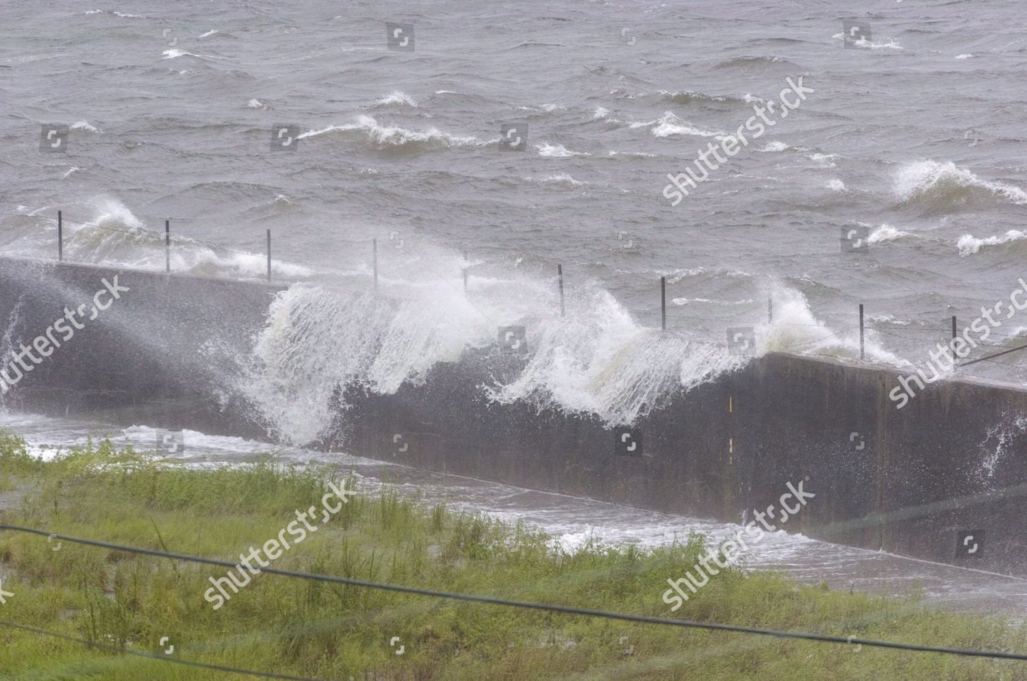 Wind Driven Water Laps Over Flood Editorial Stock Photo - Stock Image ...
