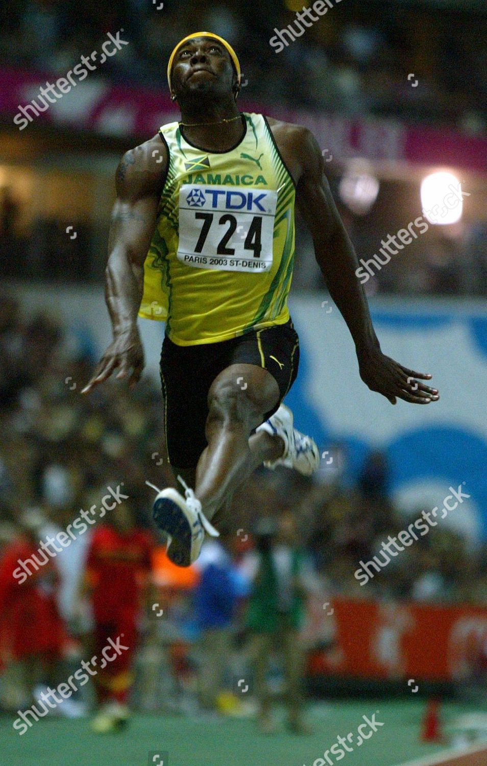Jamaican James Beckford Leaps During Mens Editorial Stock Photo - Stock ...