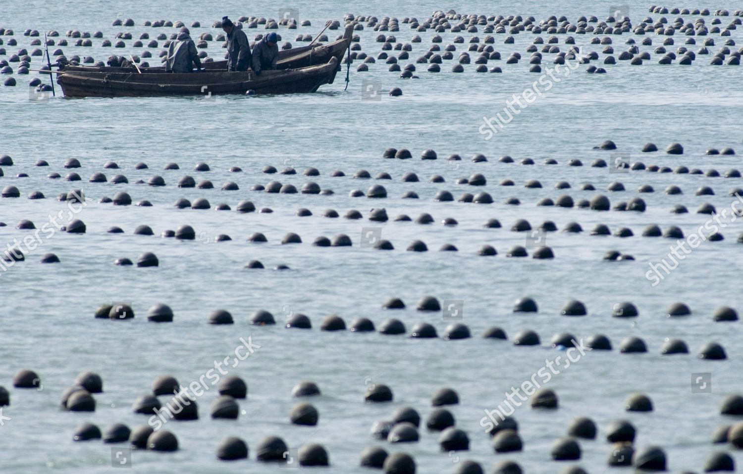 Three Fishermen On Boat They Work Editorial Stock Photo - Stock Image ...