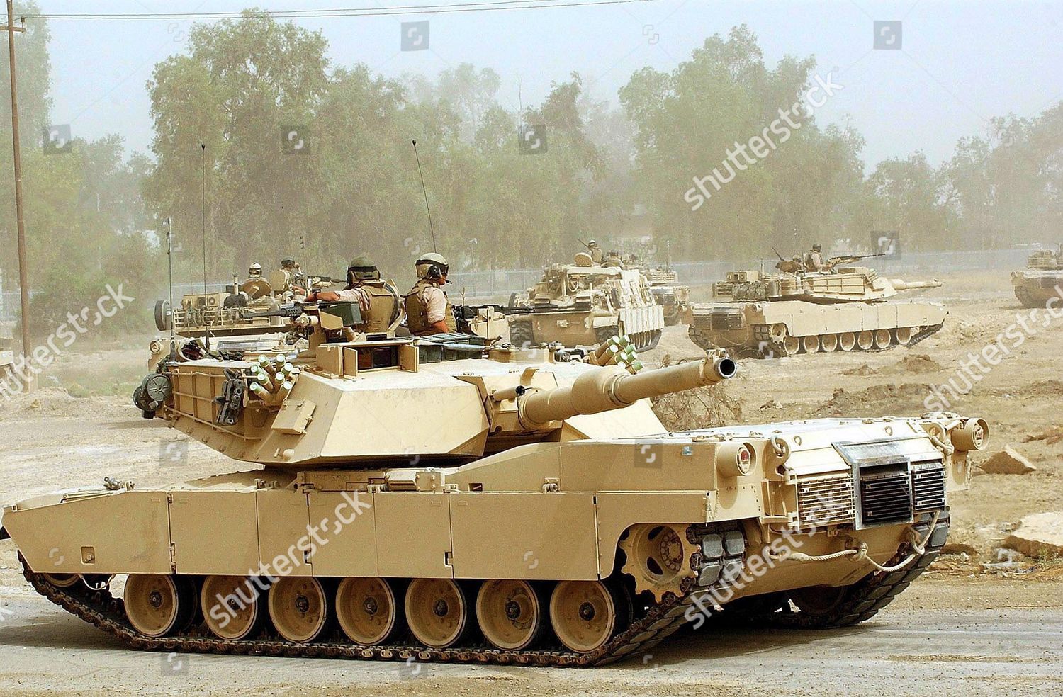 Us Tanks Patrol Entrance Fallujah Iraq Editorial Stock Photo - Stock ...