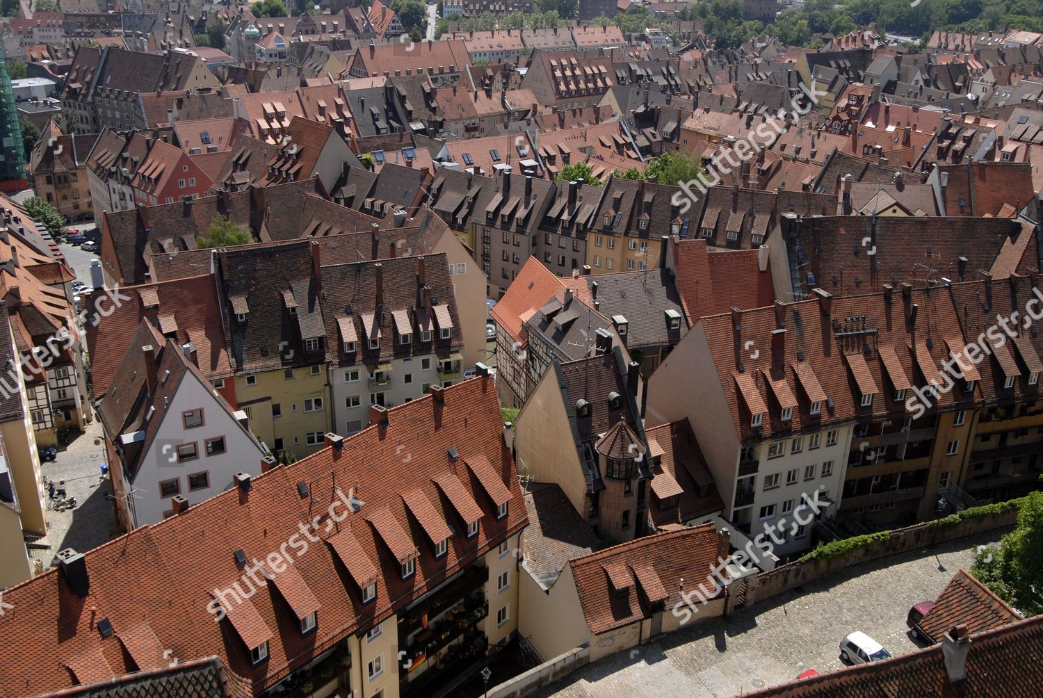 Traditional Steep Bavarian Roof Tops Seen Editorial Stock Photo - Stock ...