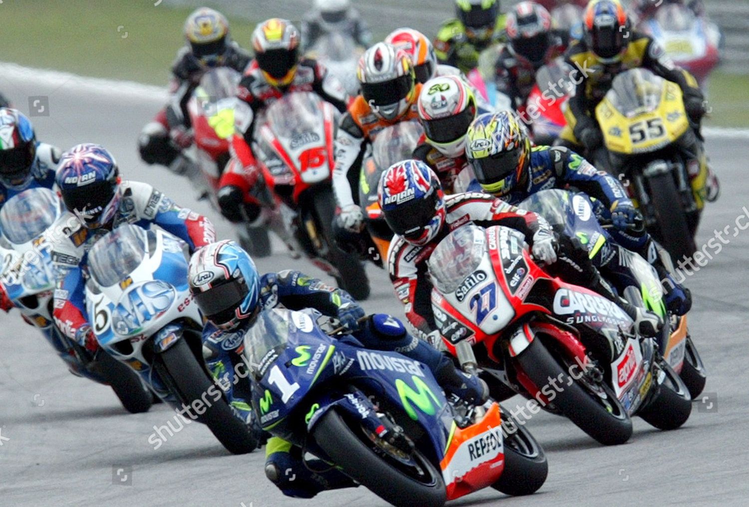 Gp250 Riders Speed Their Bikes During Editorial Stock Photo - Stock ...