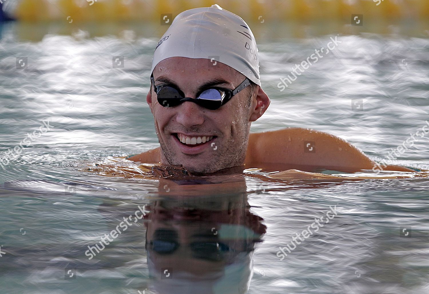 Australian Swimmer Matt Targett Smiles During Editorial Stock Photo ...