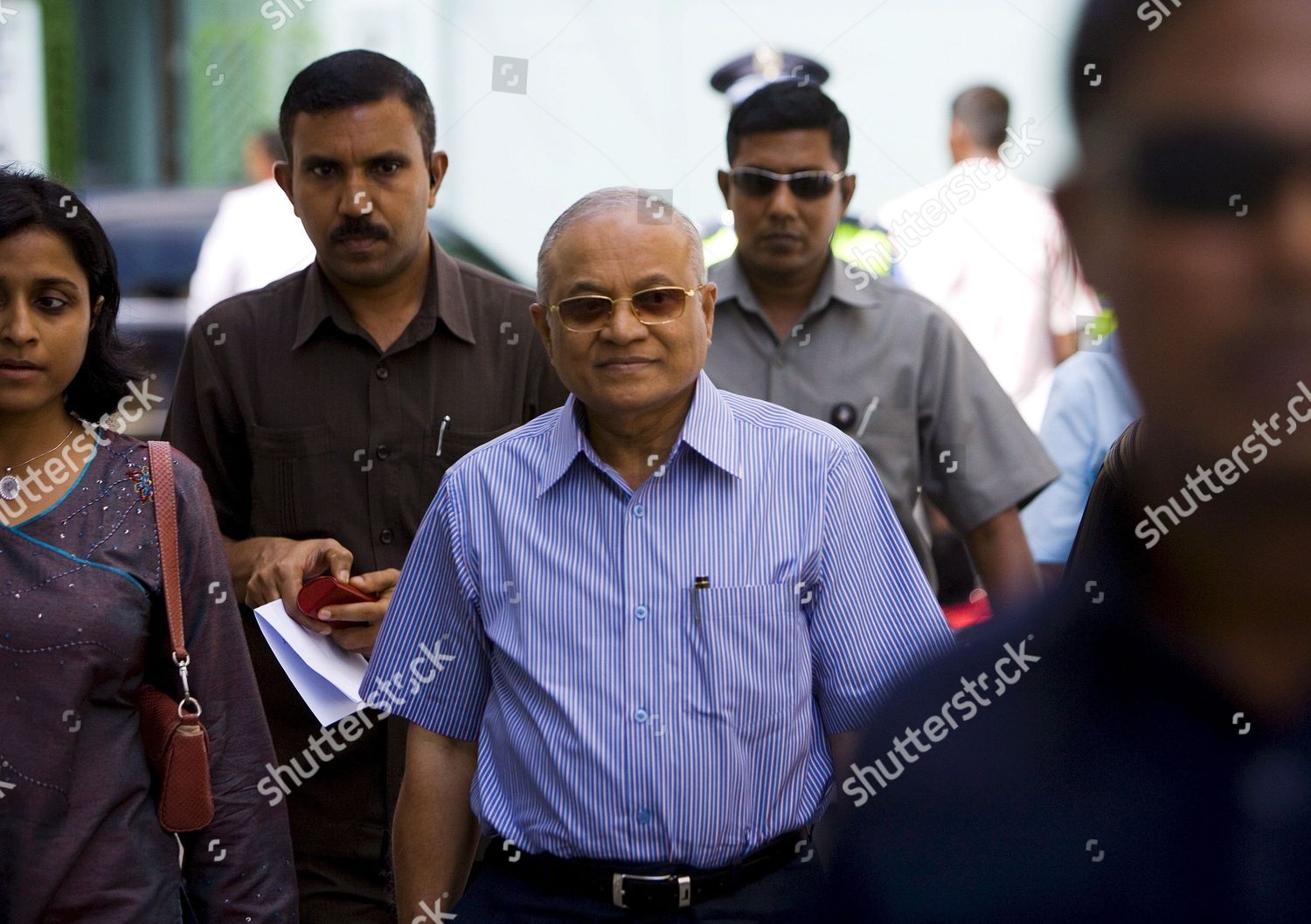 Maldives President Maumoon Abdul Gayoom Arrives Editorial Stock Photo ...