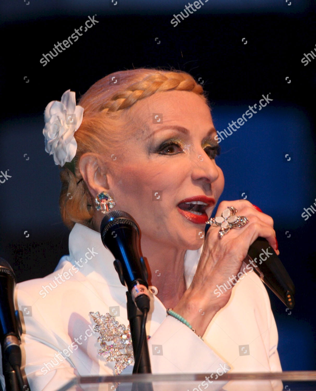 Lebanese Singer Sabah Being Awarded Opening Editorial Stock Photo ...