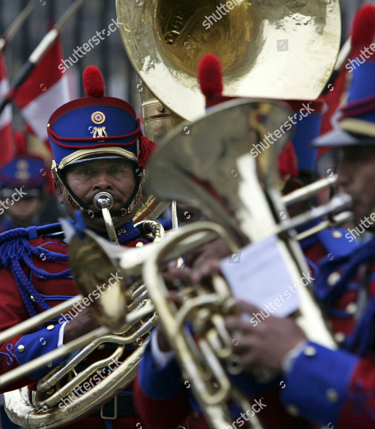 Members Peruvian Presidential Guard Prepares Military Editorial Stock ...