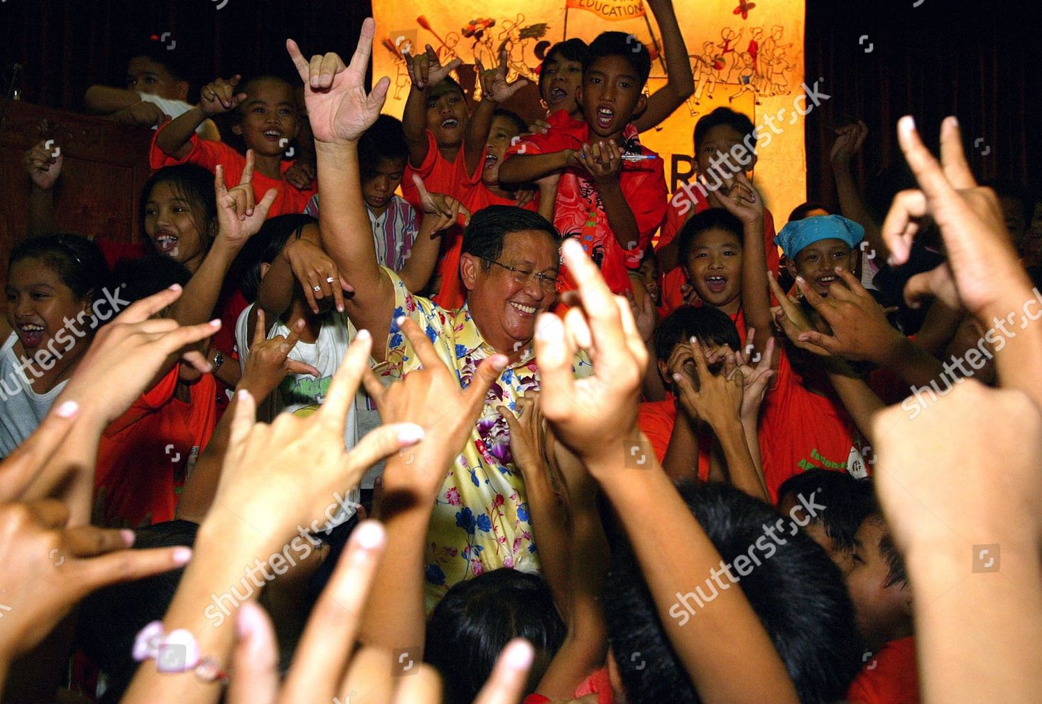 Filipino Presidential Aspirant Raul Roco Cheered Editorial Stock Photo ...