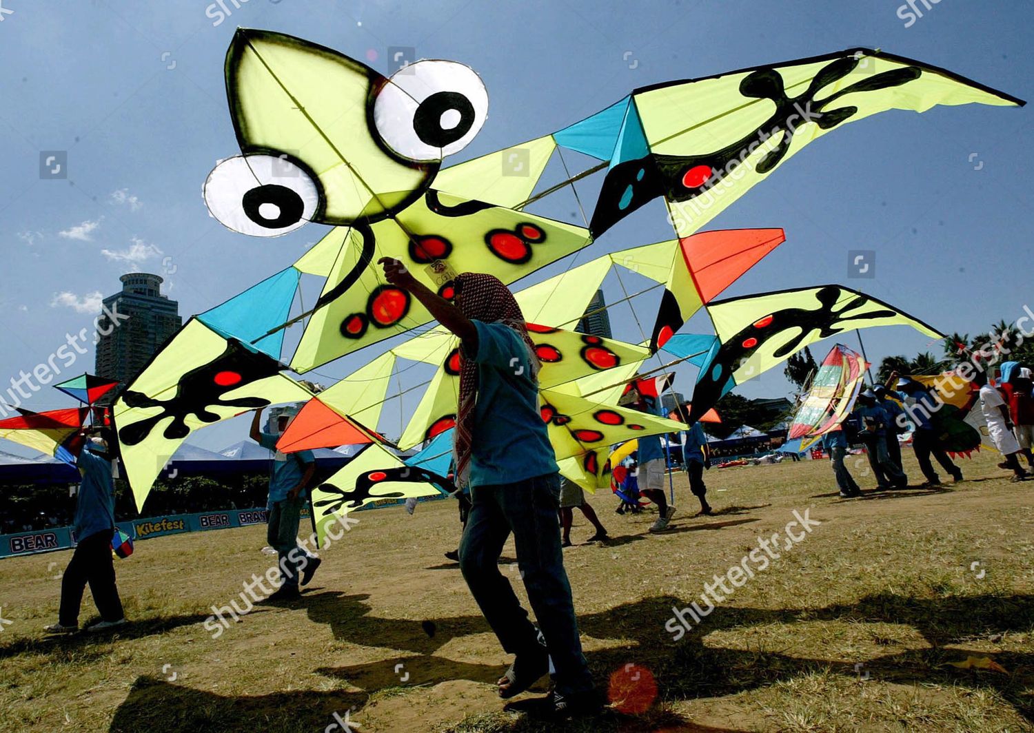 Filipino Carries Colorful Kite Shape Lizard Editorial Stock Photo ...