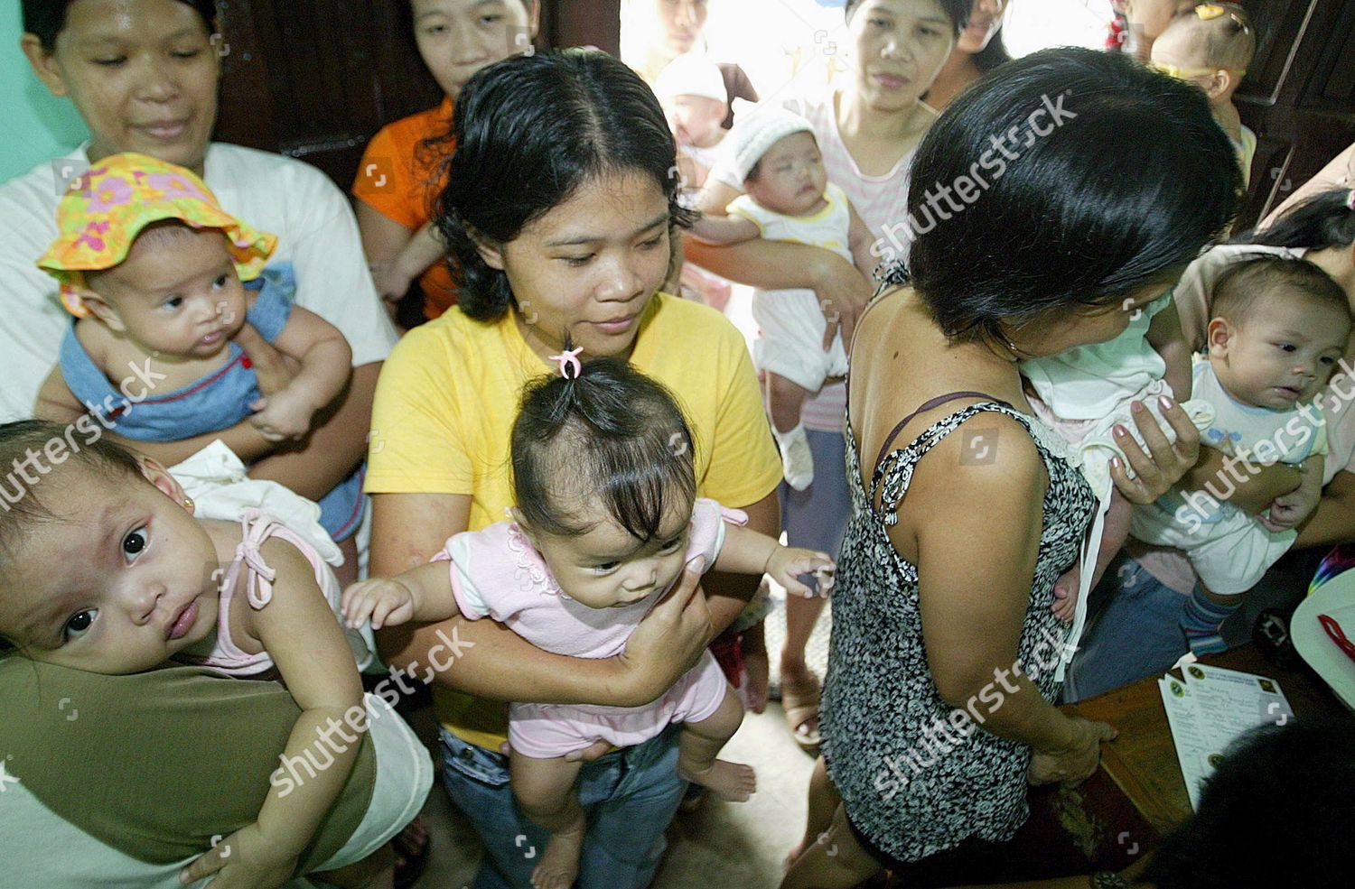 Filipino Mothers Their Babies Wait Free Editorial Stock Photo - Stock ...