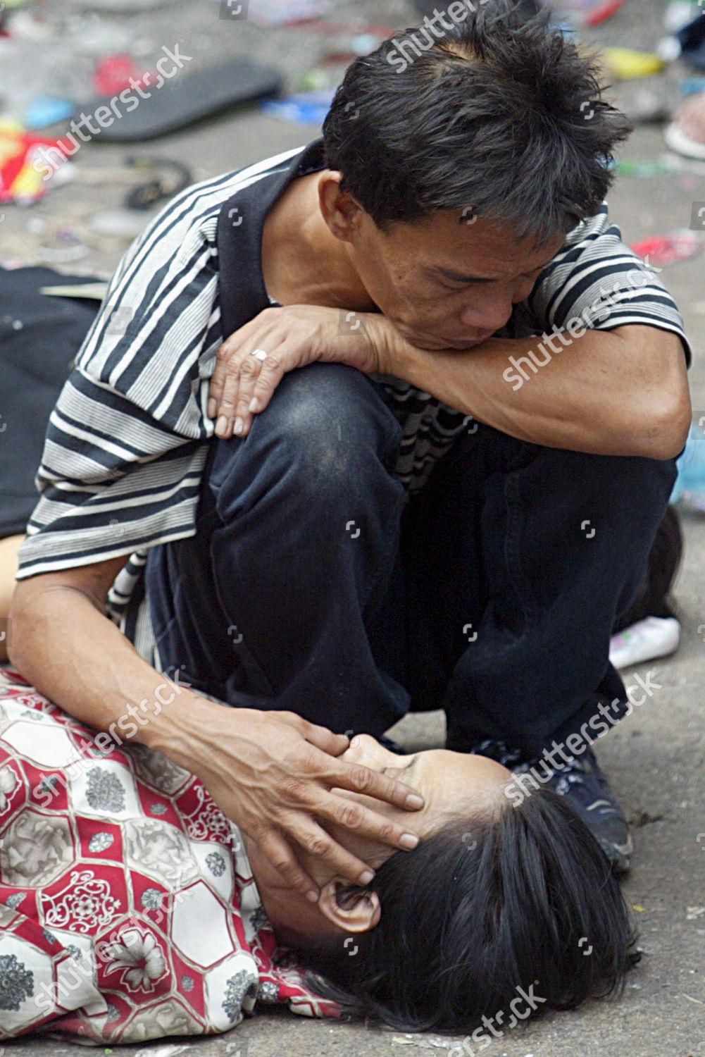 Filipino Man Numb Shocked Grief Holds Editorial Stock Photo - Stock ...