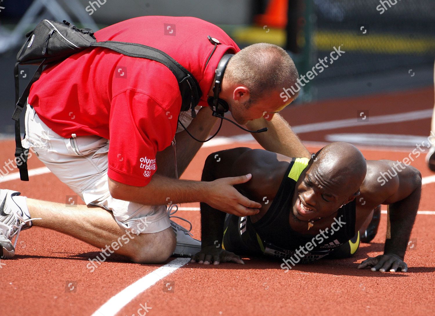 Medic Checks On Sprinter Chrisdon Hargrett Editorial Stock Photo ...