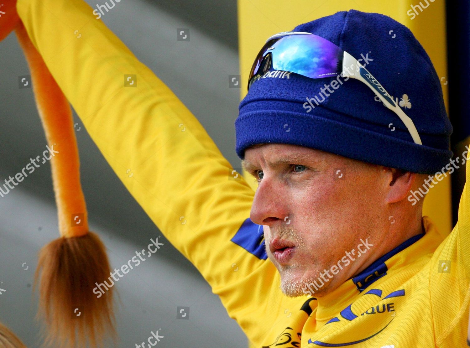 Danish Michael Rasmussen Rabobank Team Celebrates Editorial Stock Photo ...