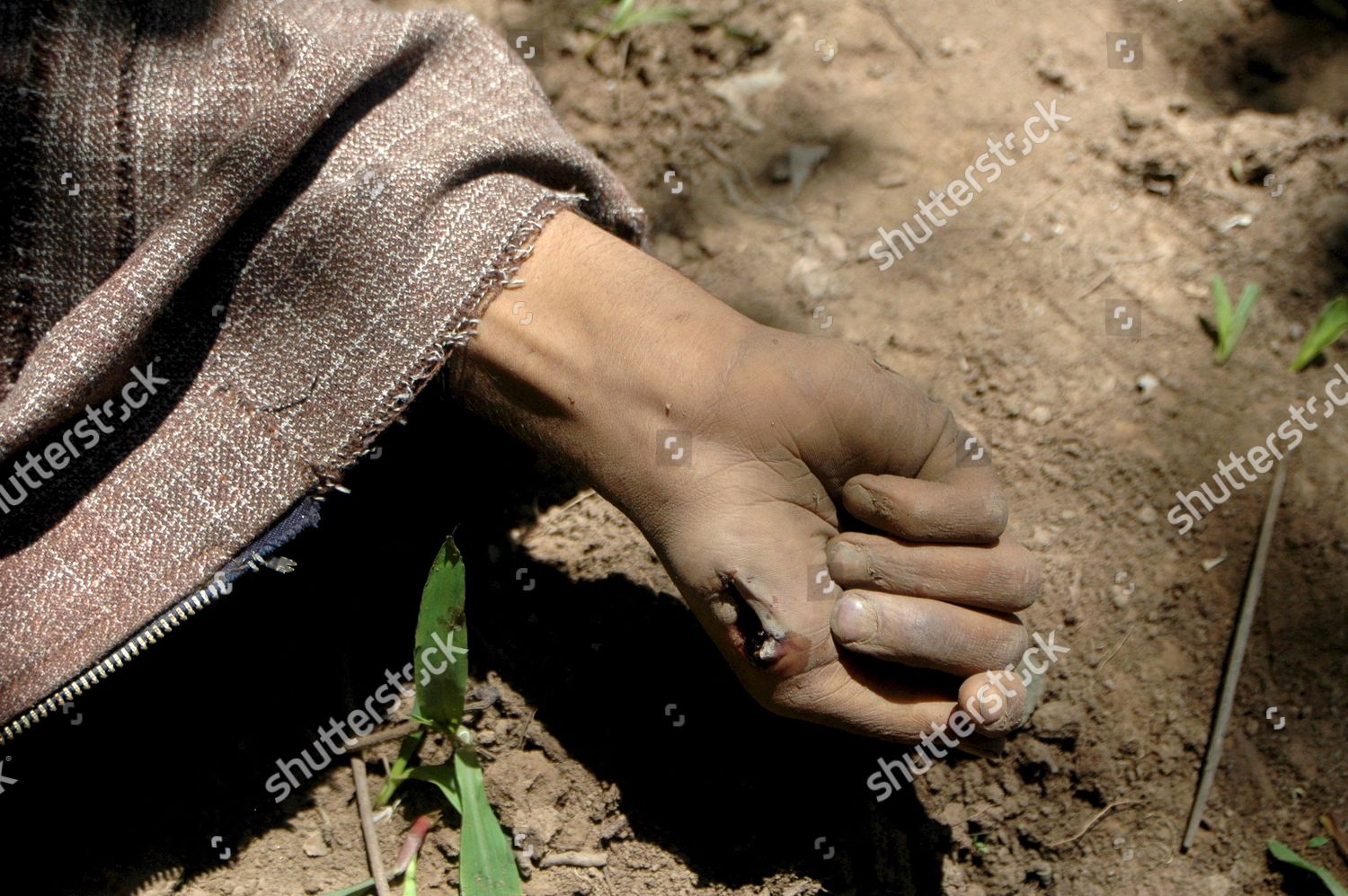 Hand Suspected Militant Seen After Gunbattle Editorial Stock Photo ...