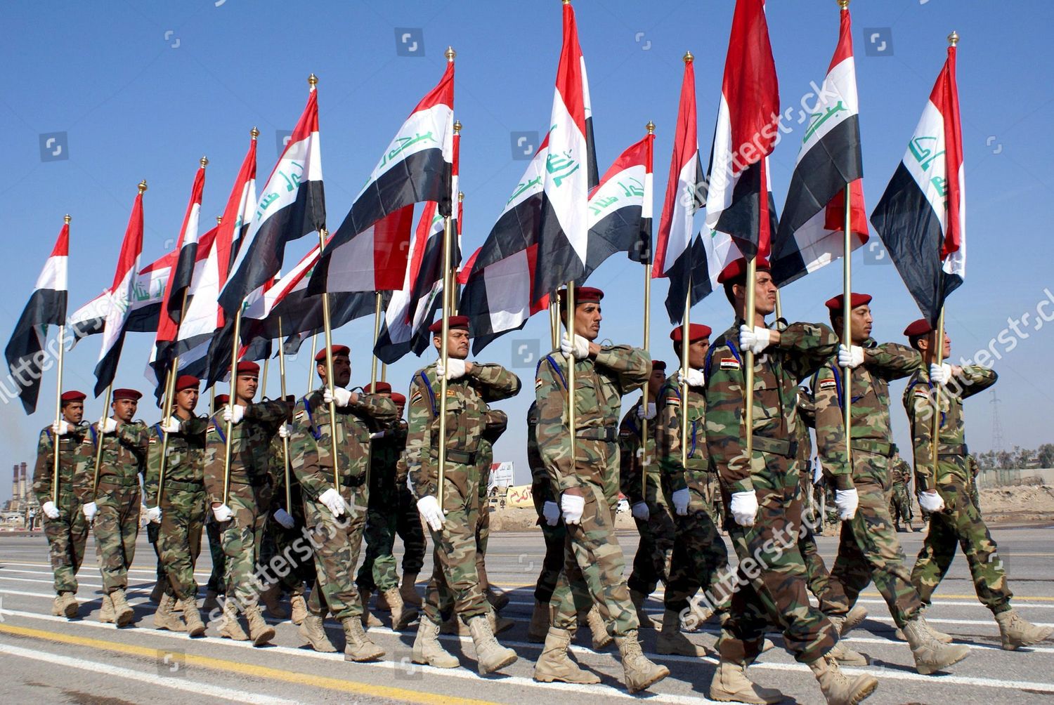 Iraqi Soldiers Take Part Parade During Editorial Stock Photo - Stock ...