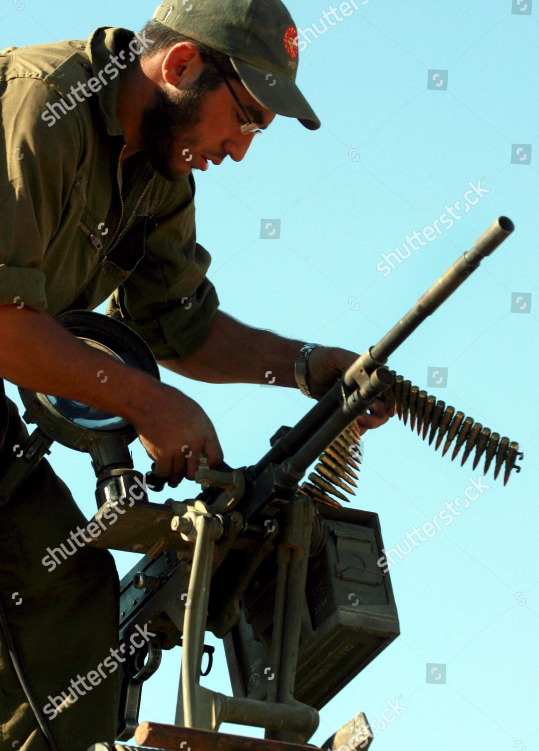 Israeli Soldier Disassembles Machine Gun Atop Editorial Stock Photo ...