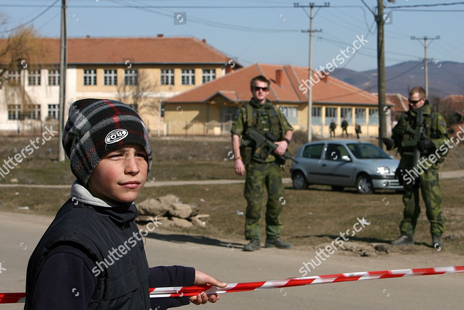 Kosovo Serbian Boy Passes By Swedish Editorial Stock Photo - Stock ...