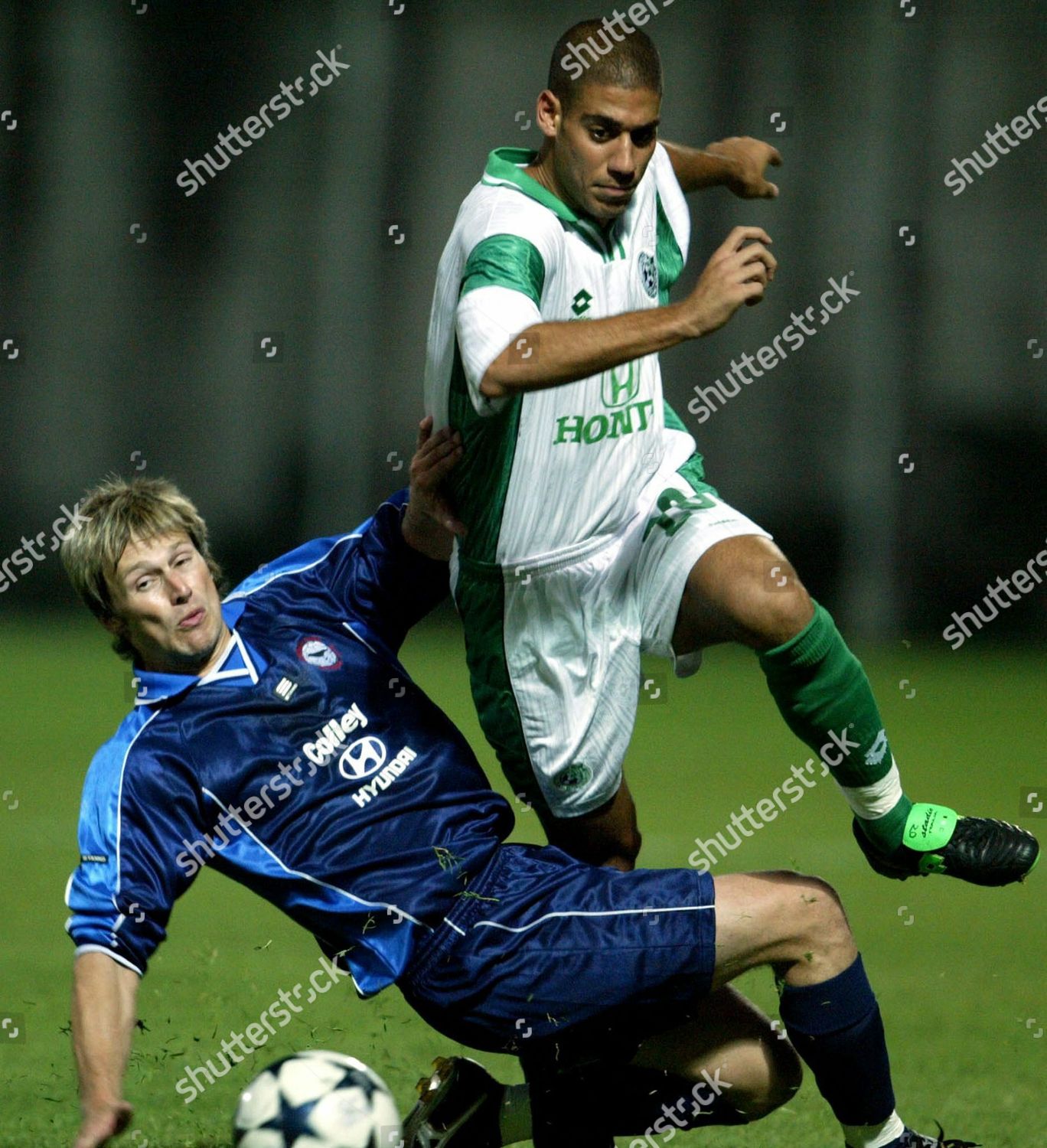 Maccabi Haifasmidfielder Yaniv Katan R Fights Editorial Stock Photo ...