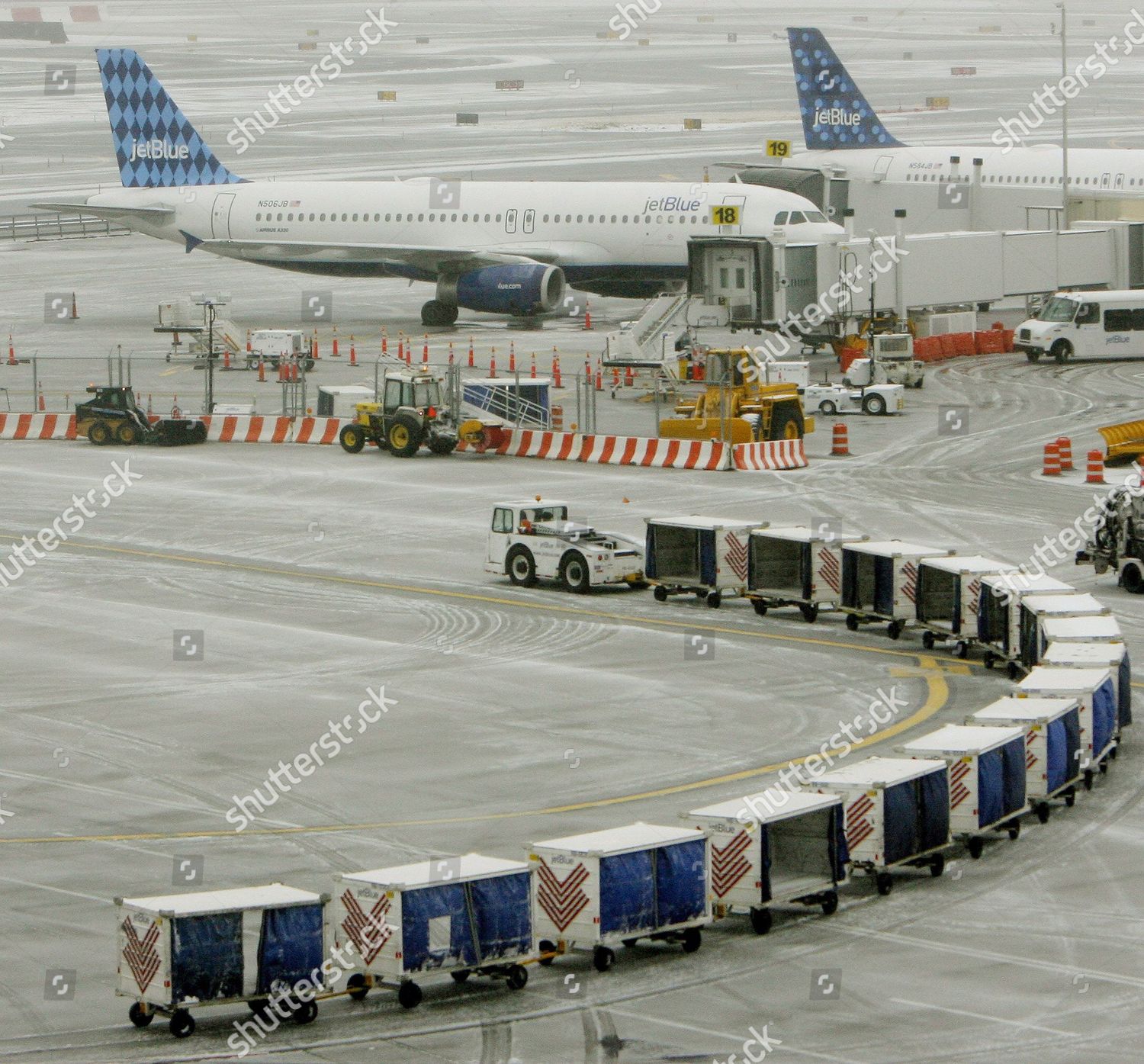 Jetblue Planes Sit Gates John F Editorial Stock Photo - Stock Image ...