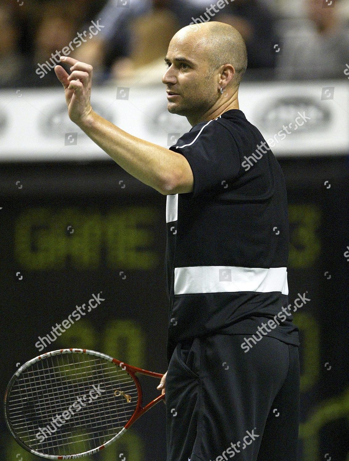 US PLAYER ANDRE AGASSI SHOWS HOW Editorial Stock Photo - Stock Image ...