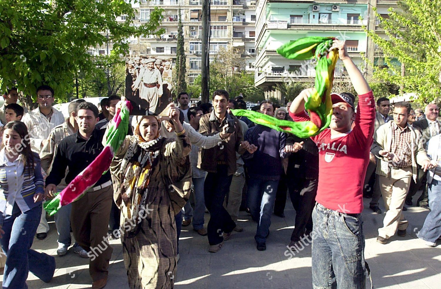 Syrian Kurds Dance Traditional Kurdish Dance Editorial Stock Photo ...