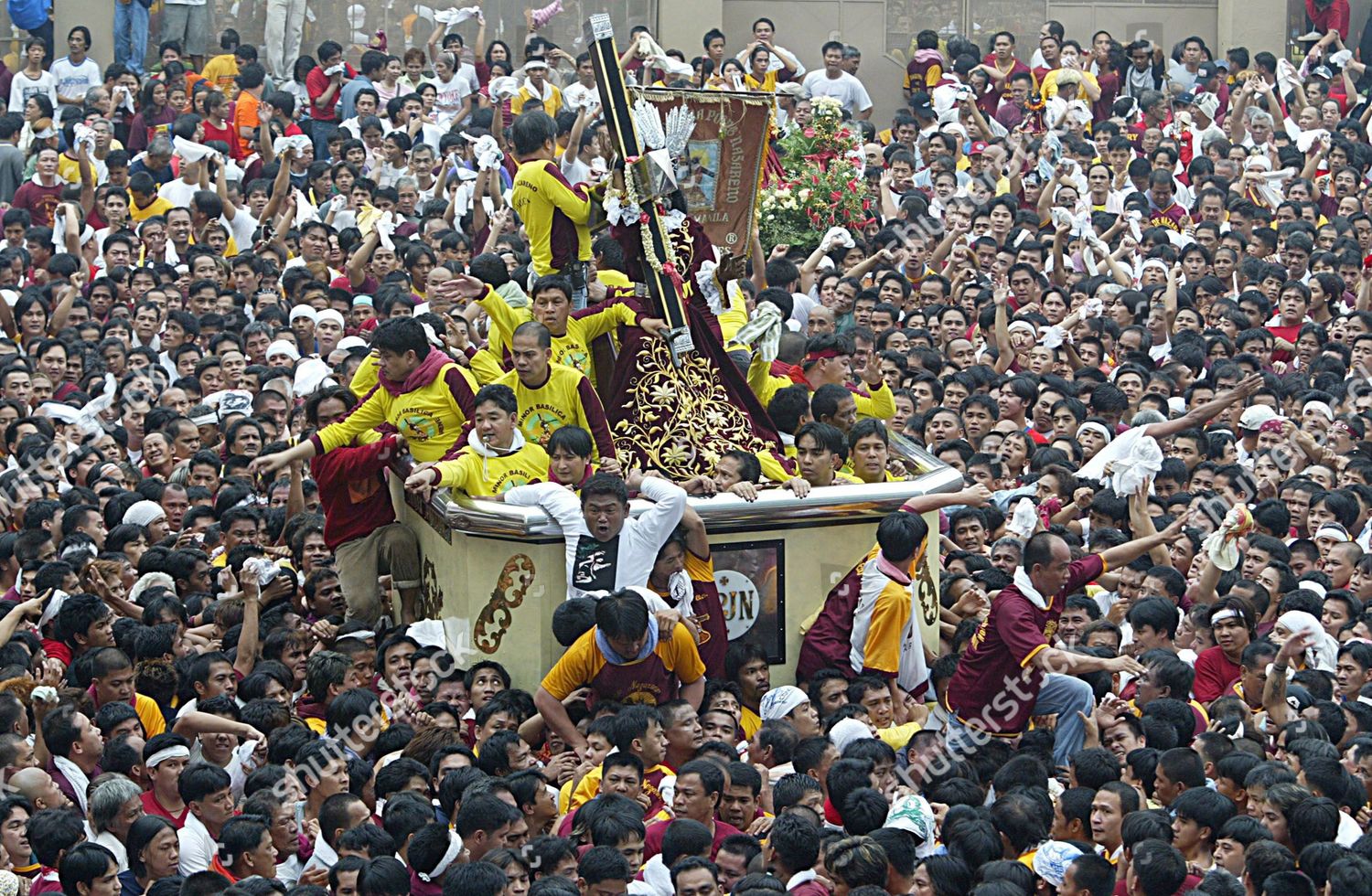 Lifesized Statue Black Nazarene Surrounded By Editorial Stock Photo ...