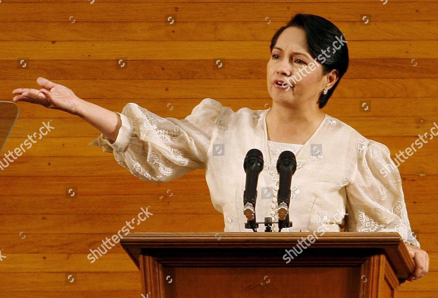 Philippine President Gloria Macapagal Arroyo Delivers Editorial Stock ...