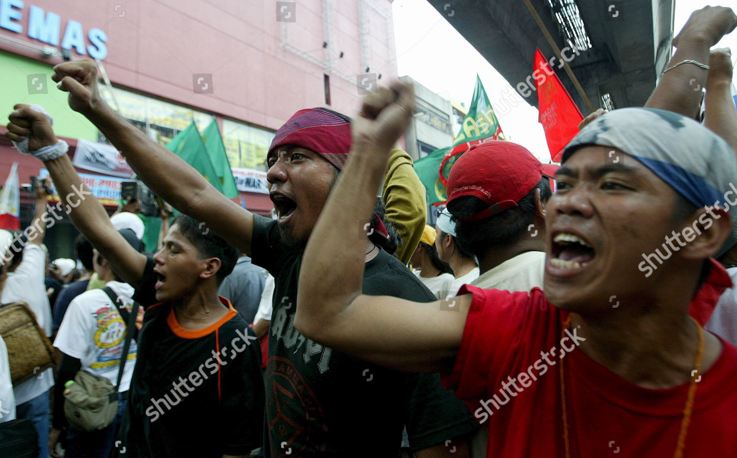 Filipino Militant Activist Raised Their Arms Editorial Stock Photo ...