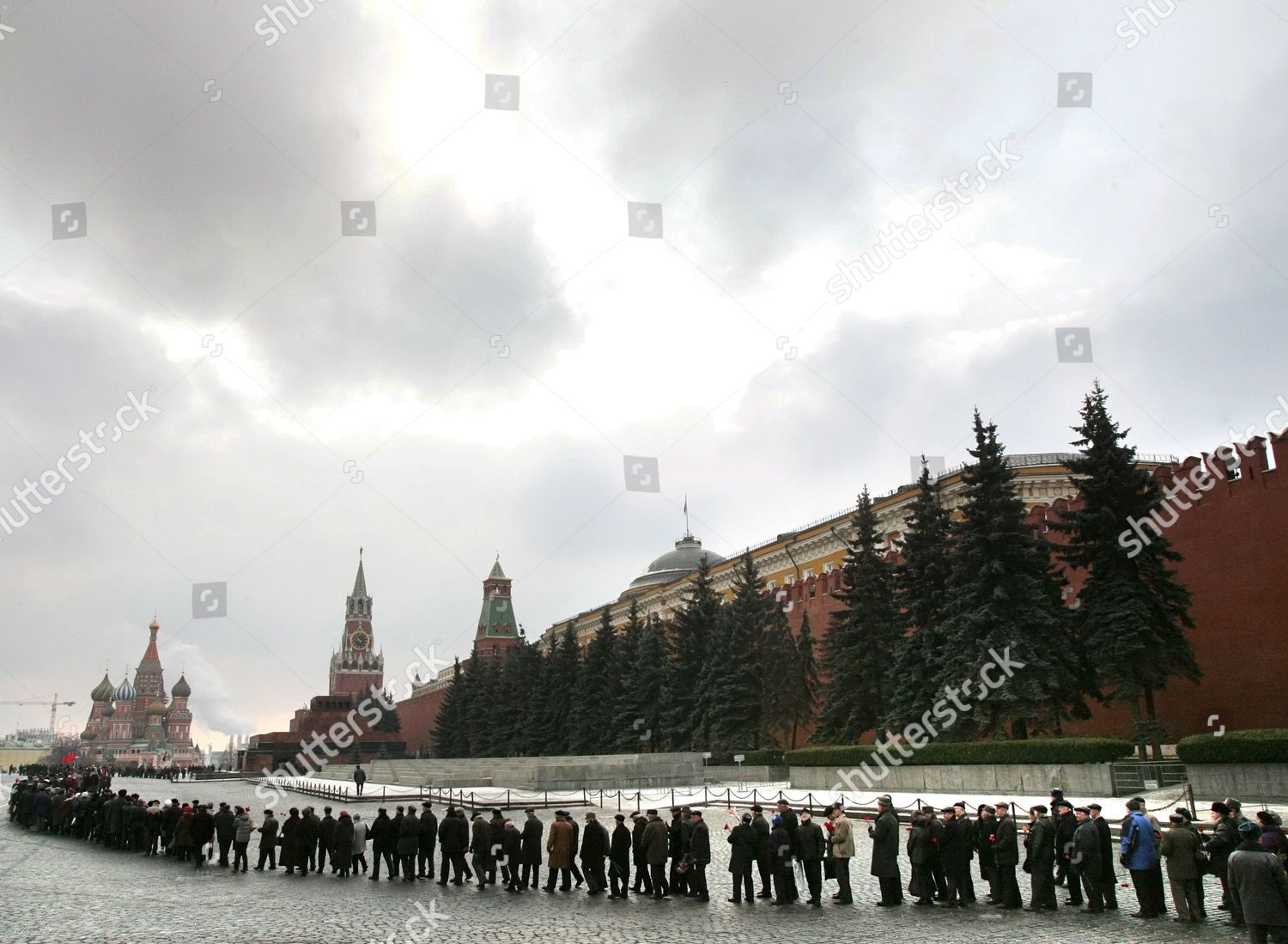 Supporters Russian Communist Party Stand Line Editorial Stock Photo ...