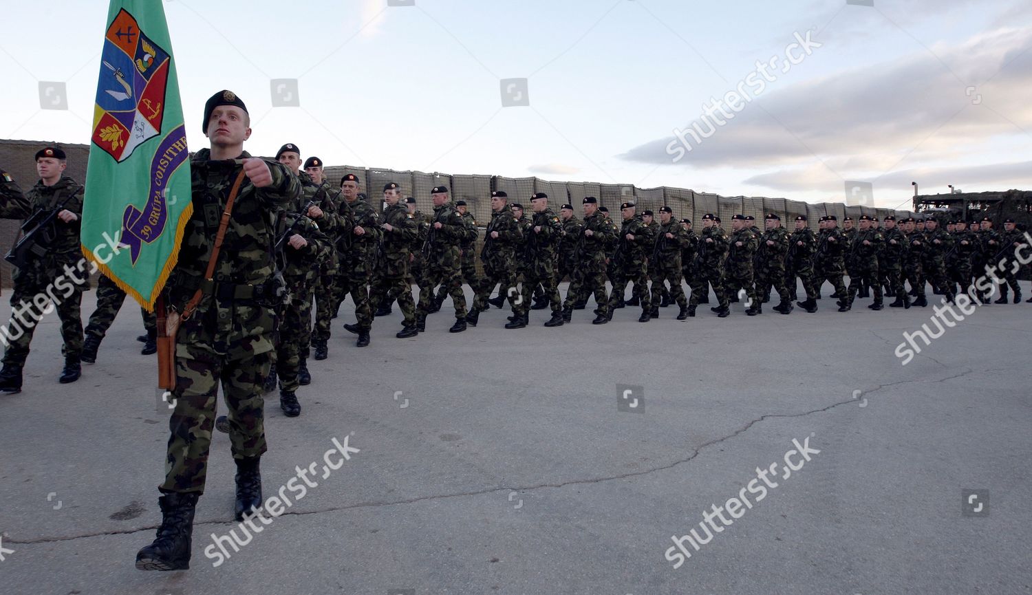 Irish Soldiers Serving Nato Peacekeeping Mission Editorial Stock Photo ...