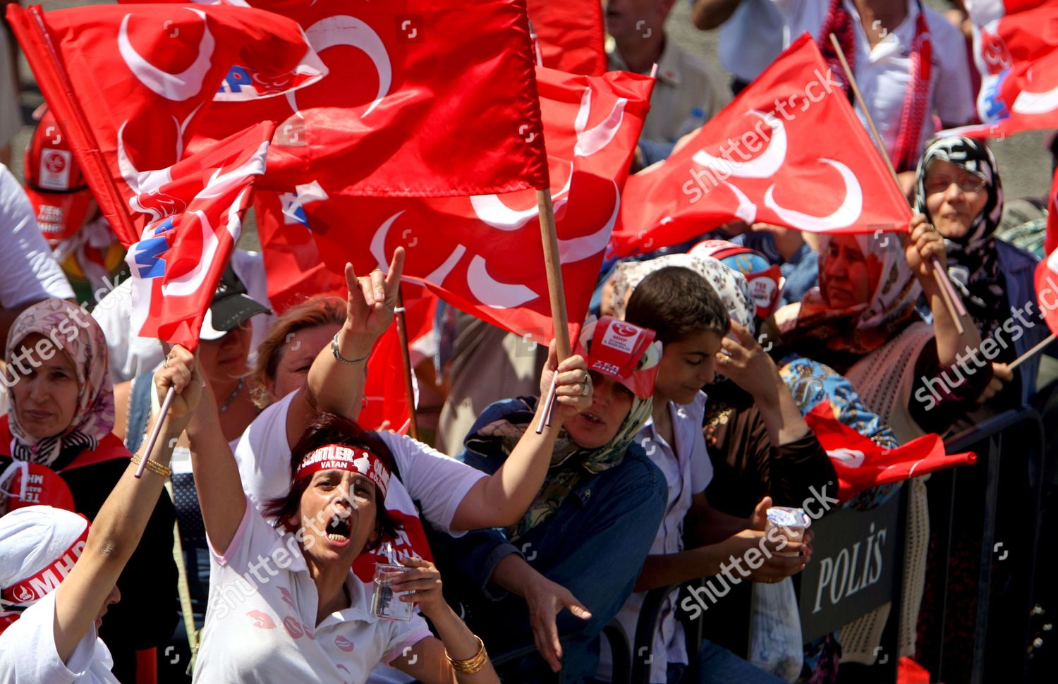 Turkish Ultra Nationalist Party Supporters Chaint Editorial Stock Photo ...