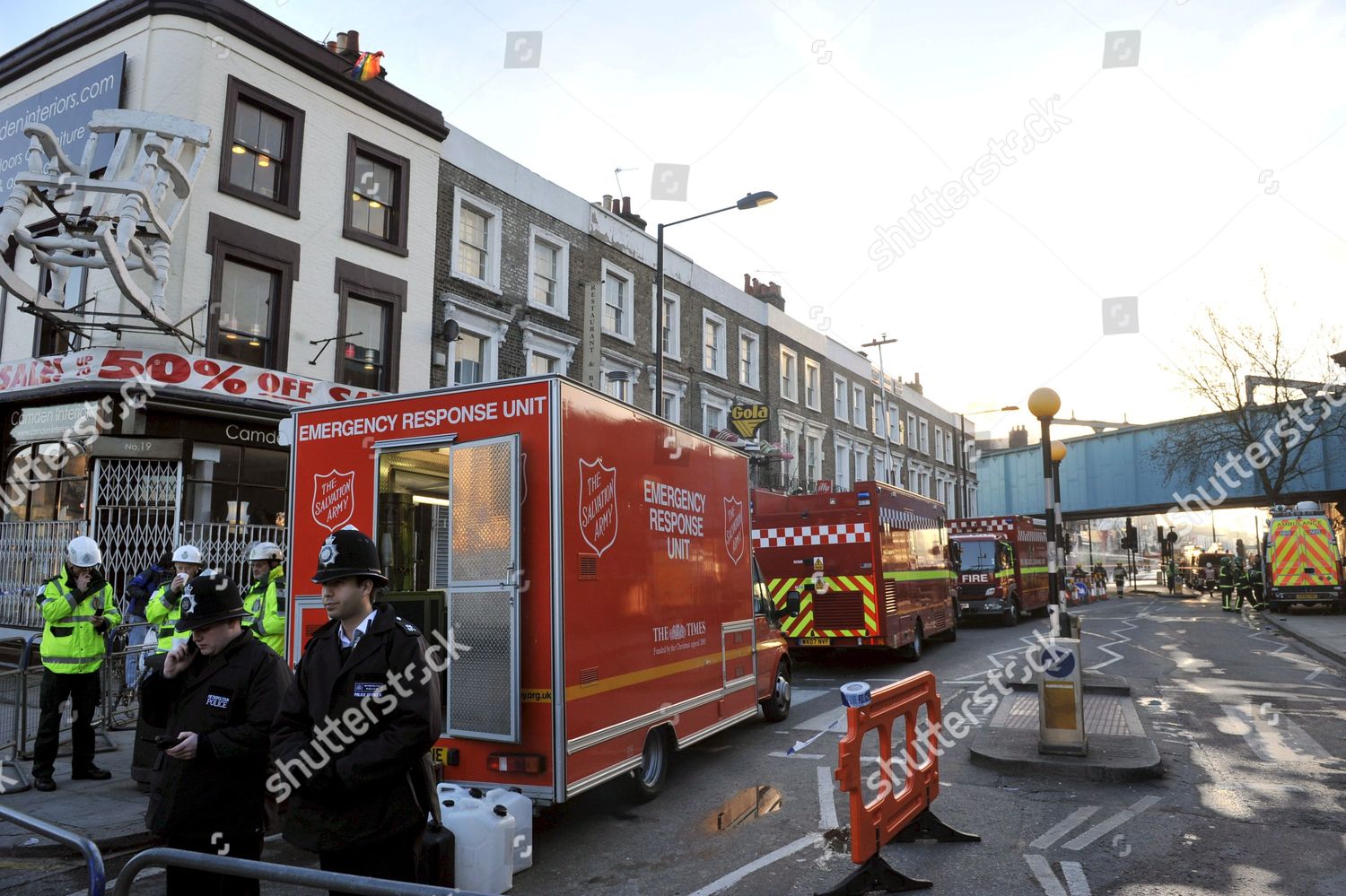 Police Officers Form Cordon Around Affected Editorial Stock Photo ...