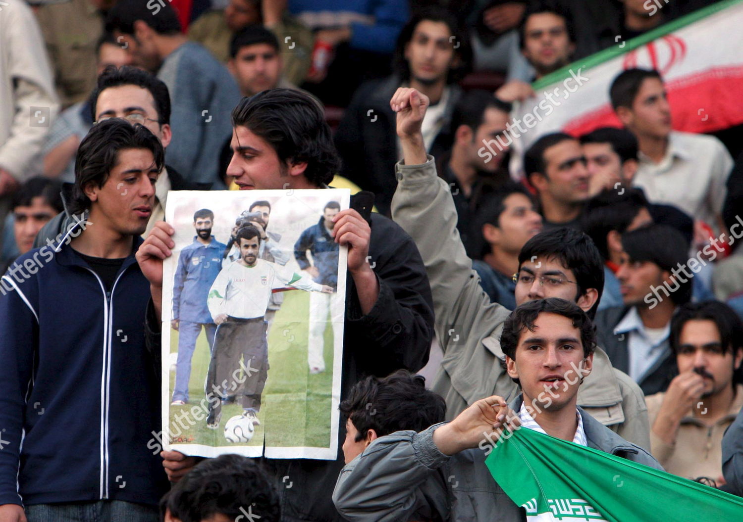 Iranian Football Fans Show Poster Iranian Editorial Stock Photo - Stock ...