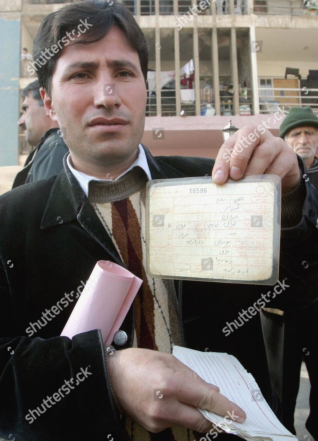 Iranian Man Shows Id Card One Editorial Stock Photo - Stock Image ...