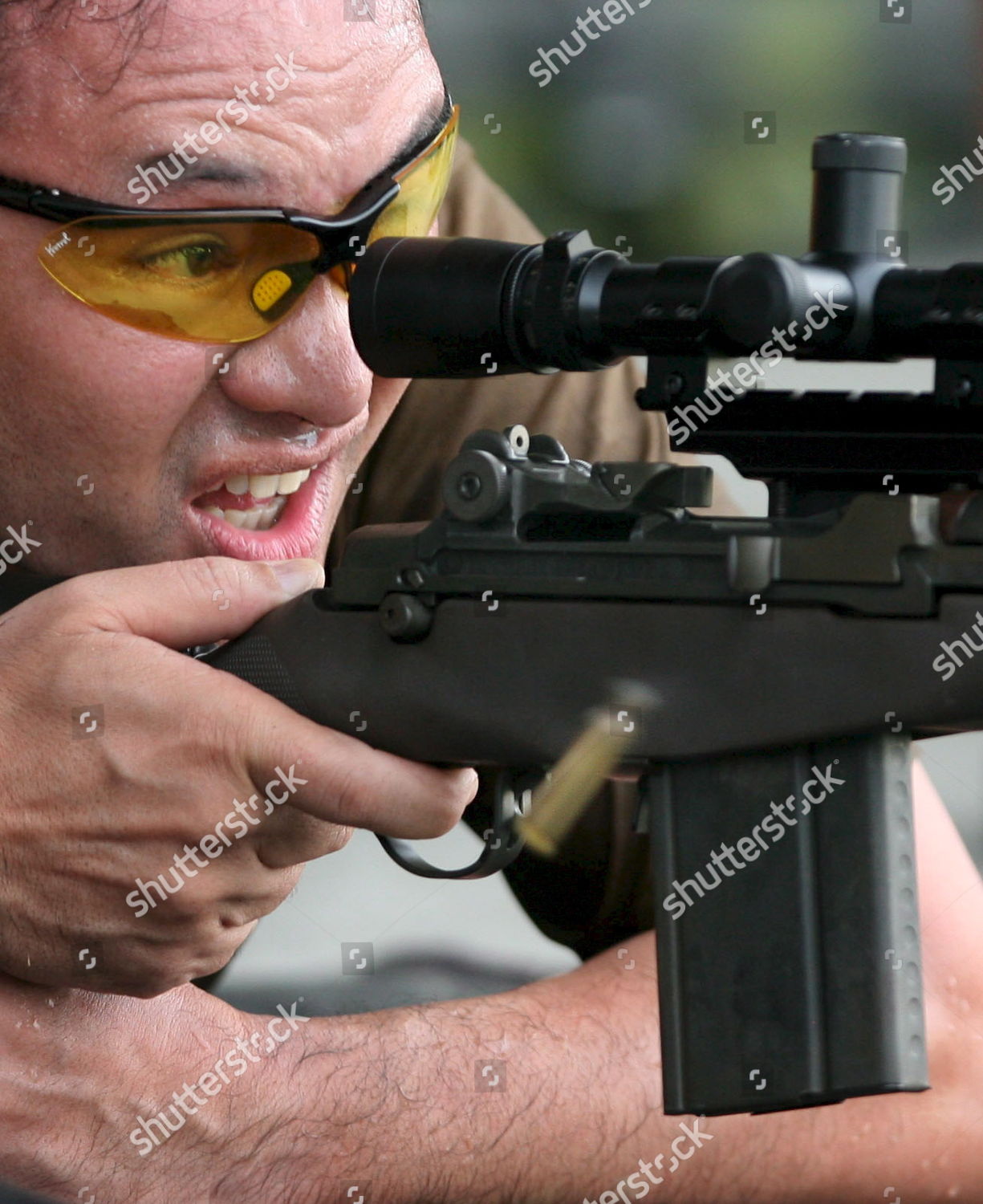 Bullet Shell Ejects M14 Rifle Being Editorial Stock Photo - Stock Image ...