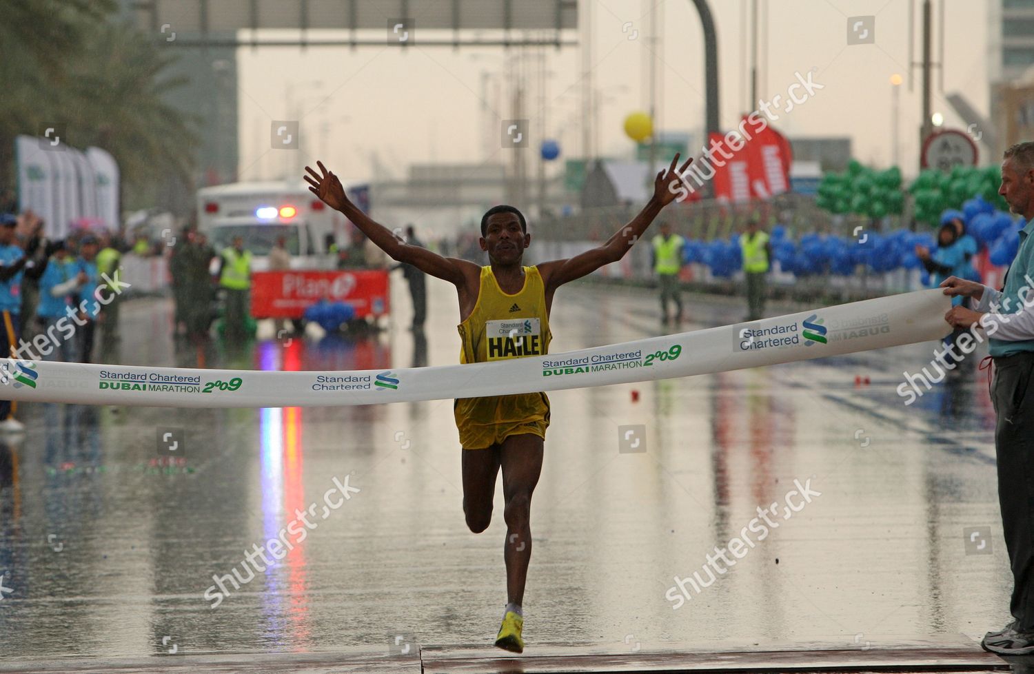 Ethiopian Runner Haile Gebrselassie Celebrates After Editorial Stock ...