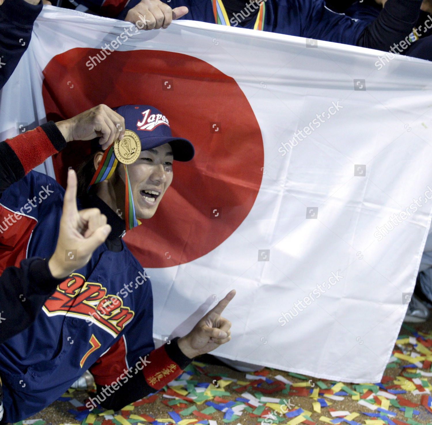 Japanese Second Baseman Tsuyoshi Nishioka Celebrates Editorial Stock ...