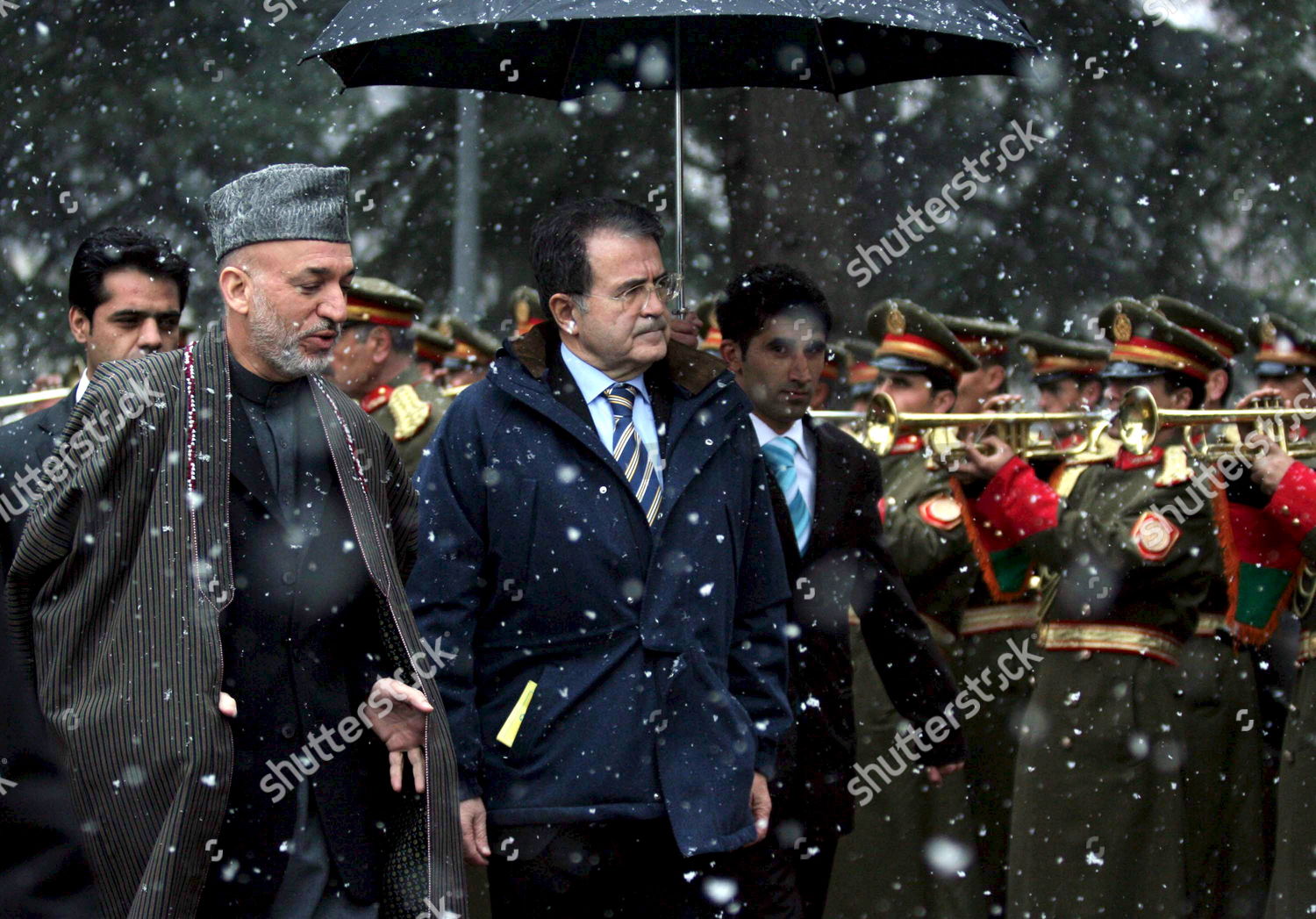 Afghanistans President Hamid Karzai L Accompanies Editorial Stock Photo ...