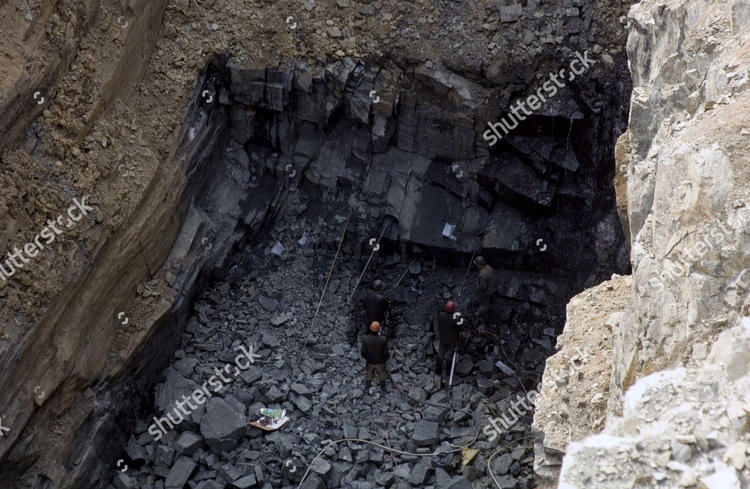 Several Workers Mine Iron Ores Iron Editorial Stock Photo - Stock Image ...