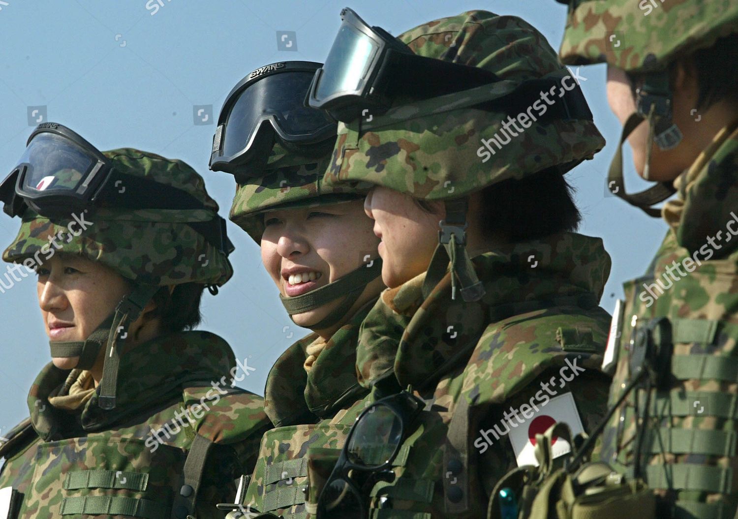 Group Female Japanese Soldiers Stands Attention Editorial Stock Photo ...