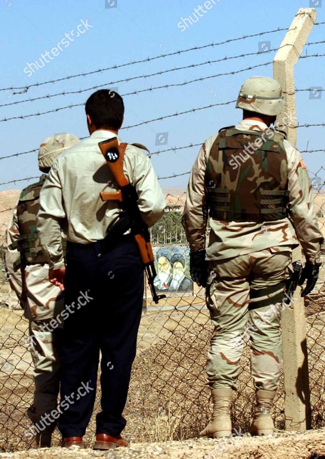 American Soldiers Iraqi Border Guard Officer Editorial Stock Photo ...